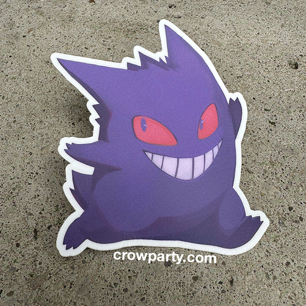 Gengar Vinyl Sticker (Friend Edition!) - crow-party