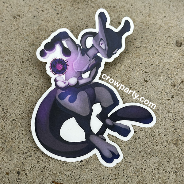 Mewtwo Vinyl Sticker - Crow Party
