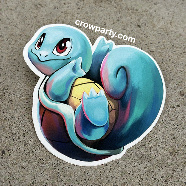 Squirtle Vinyl Sticker - Crow Party